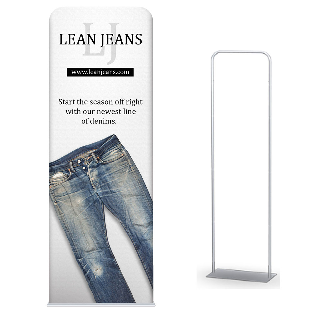 Pillowcase Double Sided Banner Stand (30 in x 84 in) | FlagandBanner.com