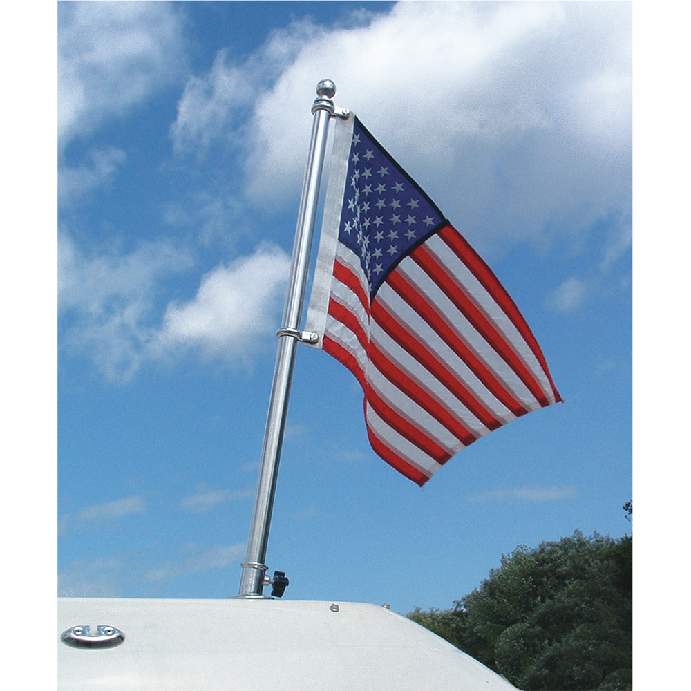 Stainless Steel Flag Pole Set | FlagandBanner.com