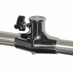 Stainless Steel Rail Mount Flag Pole Socket | FlagandBanner.com