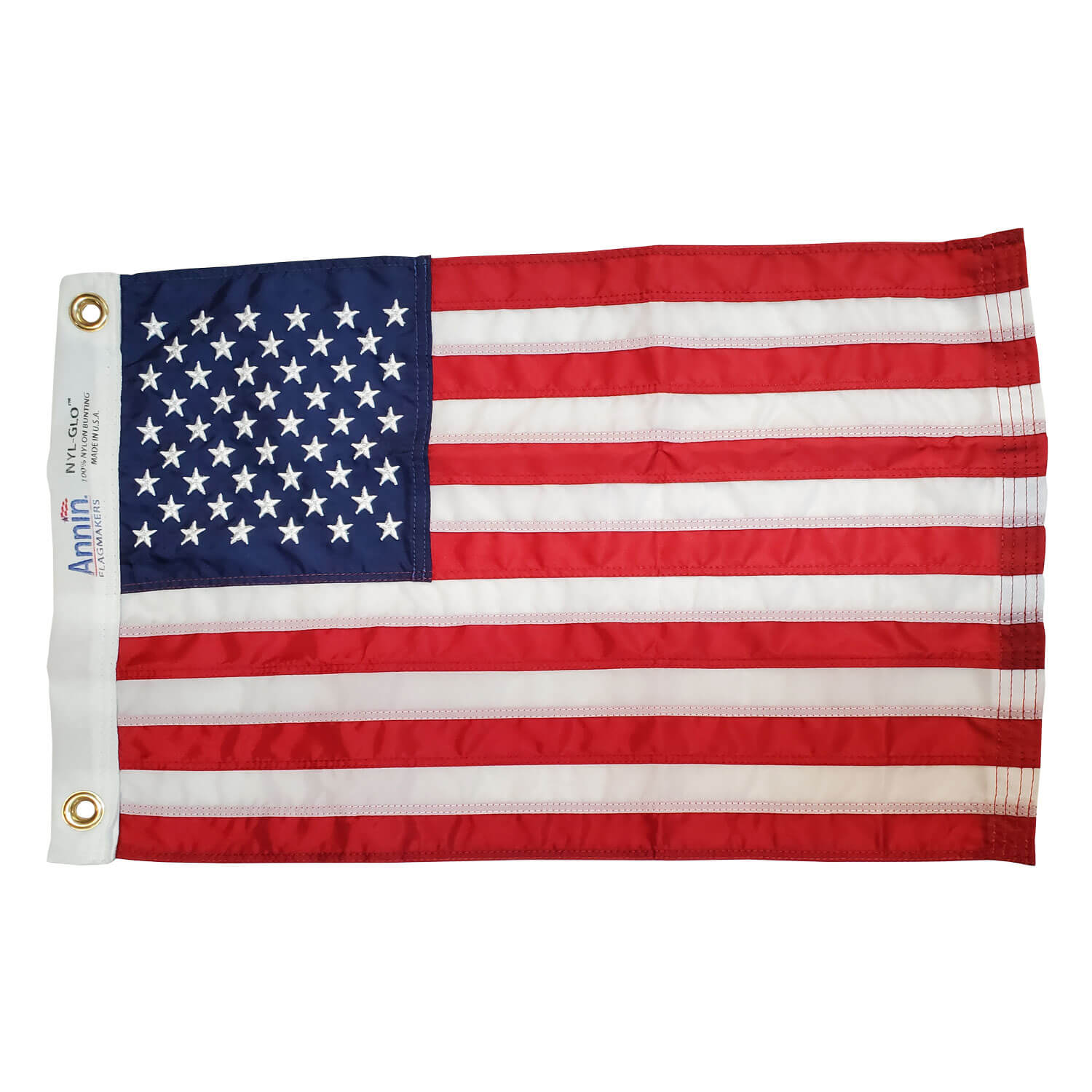 Sewn Nylon American Flag 12 in x 18 in | FlagandBanner.com