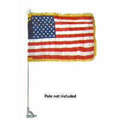 US Auto Fender Replacement Fringed Flag with Pole Hem | FlagandBanner.com