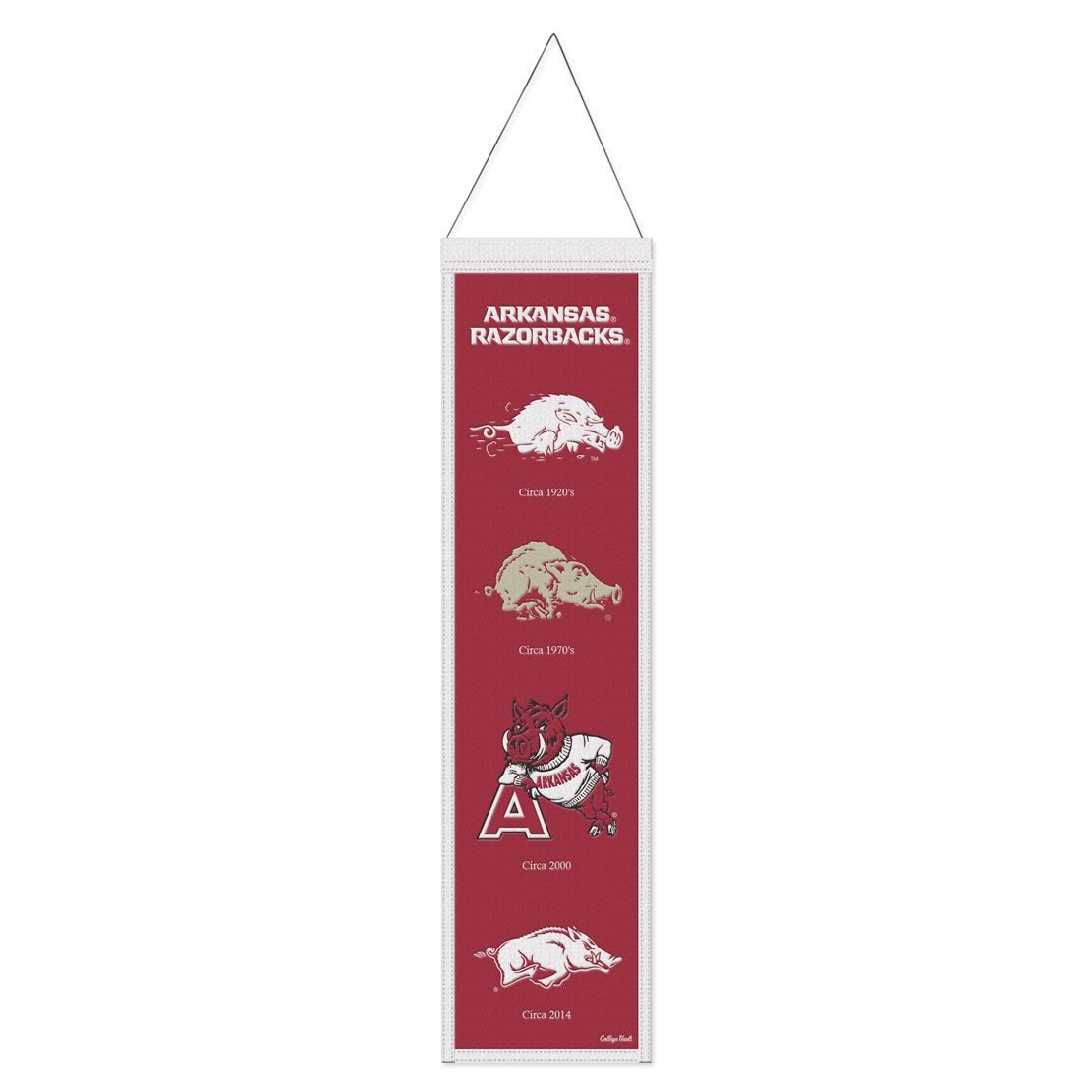 Arkansas Razorbacks Evolution Wool Banner (8 in. x 32 in ...
