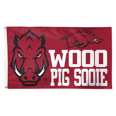 Arkansas Razorbacks Pig Sooie Flag (3 ft. x 5 ft.) | FlagandBanner.com