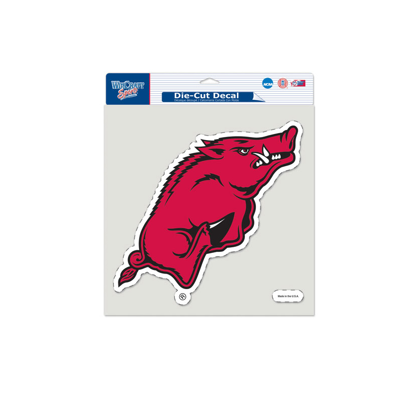 Razorback Die Cut Color Decal (8 in x 8 in) Vinyl | FlagandBanner.com