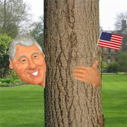 Bill Clinton Tree Hugger Sculpture | FlagandBanner.com