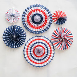 Patriotic Paper Fans | FlagandBanner.com