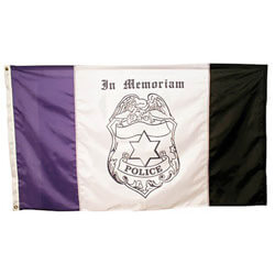 Police mourning flag | FlagandBanner.com