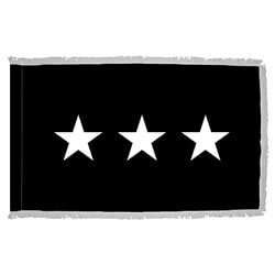 Space Force Retired LT. General Flag with Pole Hem and Fringe (3 ft. x ...