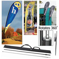 Pole and Spike for Wave/Teardrop banners | FlagandBanner.com