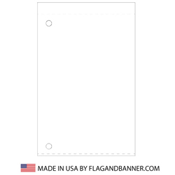 White Nylon Drape Banner, 2 ft x 8 ft | FlagandBanner.com