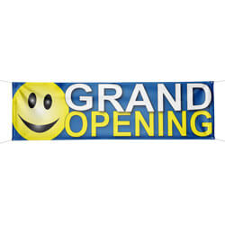 Grand Opening Smiley Face Banner | FlagandBanner.com