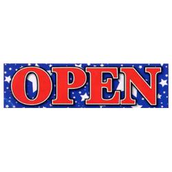 Patriotic Open Banner | FlagandBanner.com