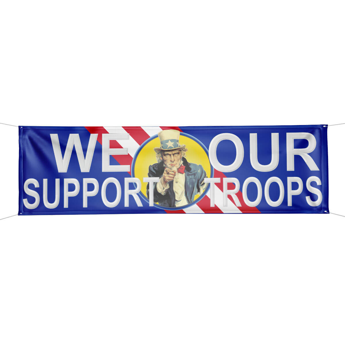 We Support Our Troops Patriotic Banner | FlagandBanner.com