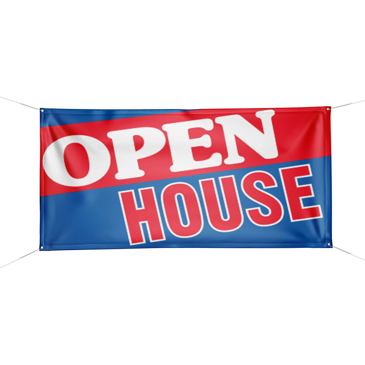 Color Block Open House Banner | FlagandBanner.com