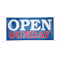 Open Sunday Banner | FlagandBanner.com