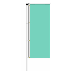 Aqua Nylon Drape Banner, 3 ft x 6 ft | FlagandBanner.com
