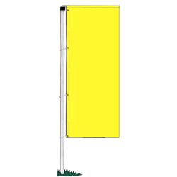 FM Yellow Nylon Drape Banner, 3 ft x 6 ft | FlagandBanner.com