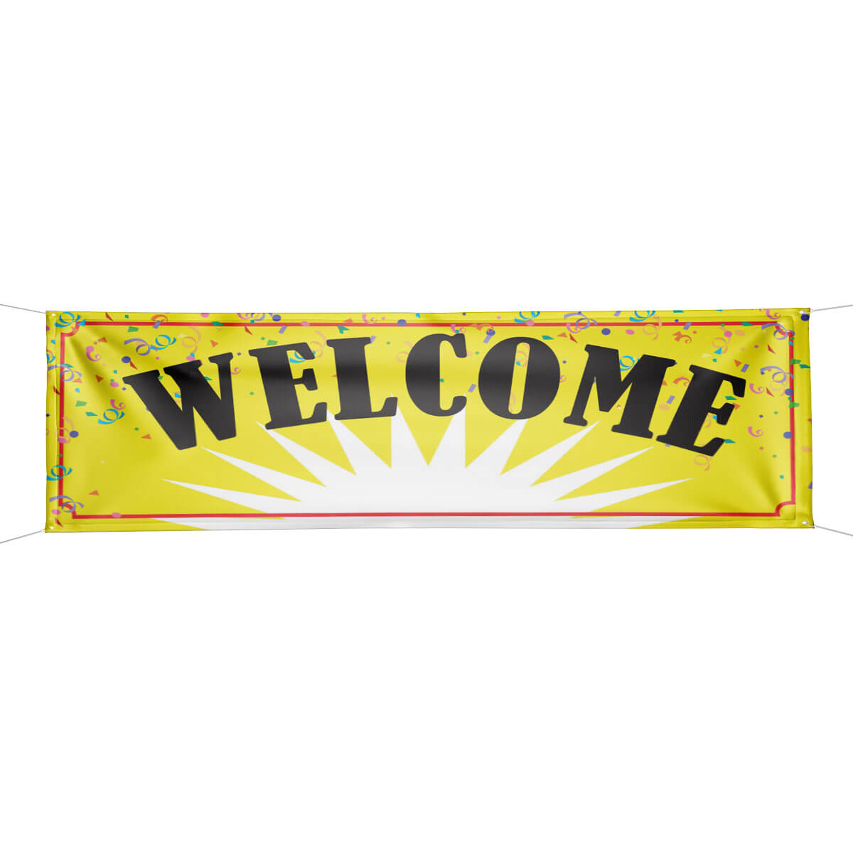 Confetti Welcome Banner | FlagandBanner.com