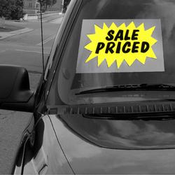 Sale Priced Windshield Sign | FlagandBanner.com
