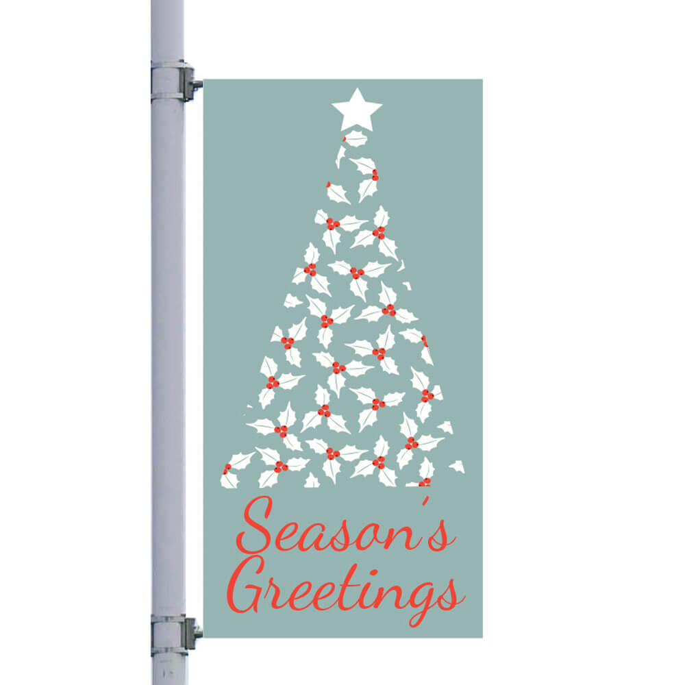 Holly Tree Street Pole Banner, FBPP0000010688 | FlagandBanner.com