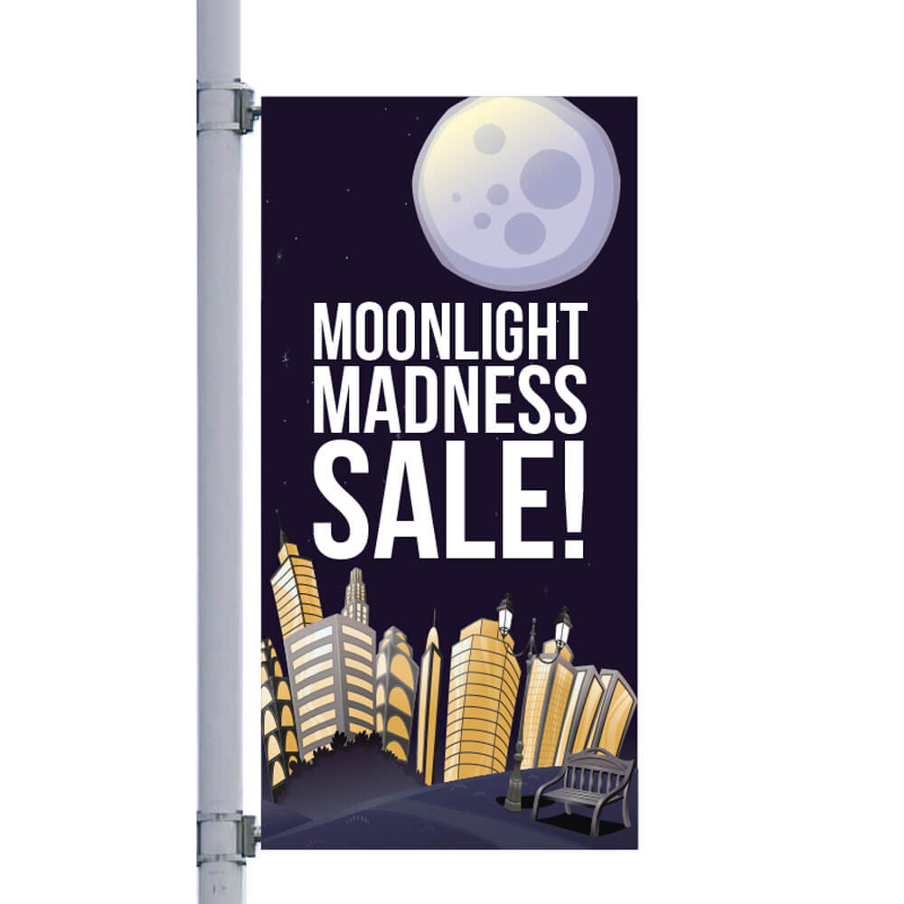 Moonlight Street Pole Banner | FlagandBanner.com