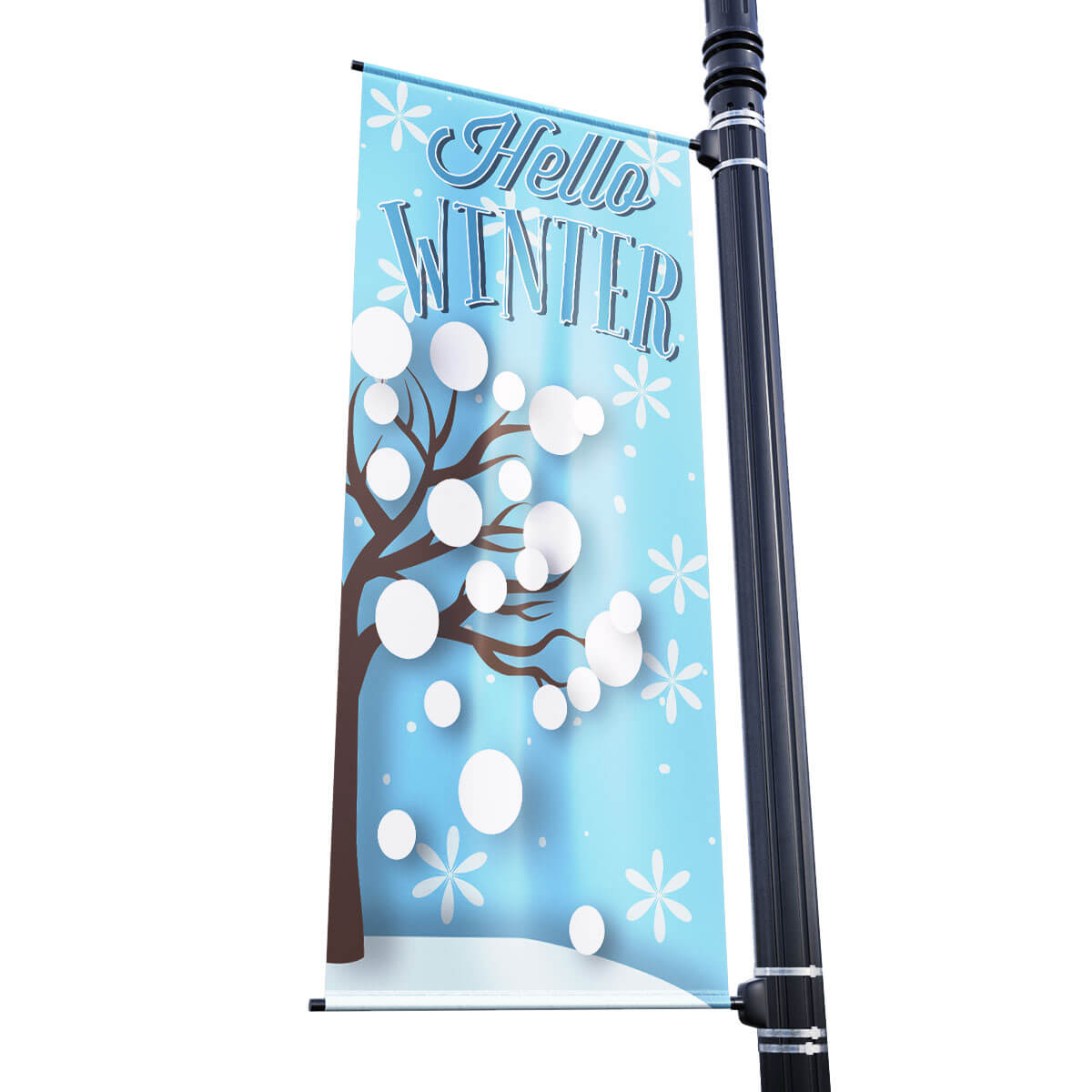 Season Winter Street Pole Banner | FlagandBanner.com