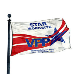 OSHA VPP Star Worksite Flag | FlagandBanner.com