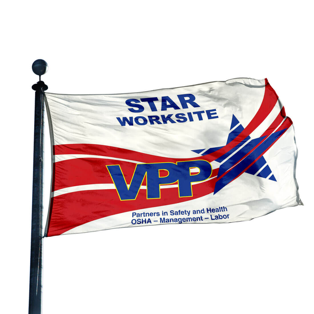 OSHA VPP Star Worksite Flag | FlagandBanner.com