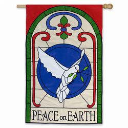 Double-Sided Peace On Earth Banner | FlagandBanner.com