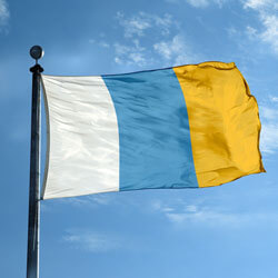 Canary Islands Appliqued Nylon Flag 12 in x 18 in | FlagandBanner.com