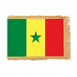 Senegal Fringed Flag with Pole Hem | FlagandBanner.com