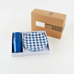 Blue Gingham Picnic Set | FlagandBanner.com