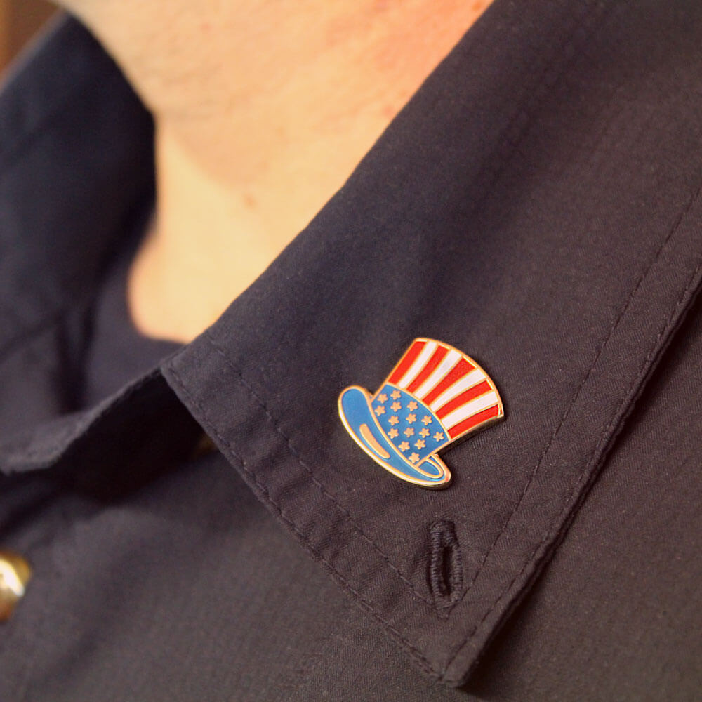 Uncle Sam Hat Lapel Pin | FlagandBanner.com