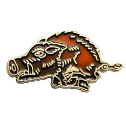 Classic Arkansas Razorbacks Running Hog Pin | FlagandBanner.com
