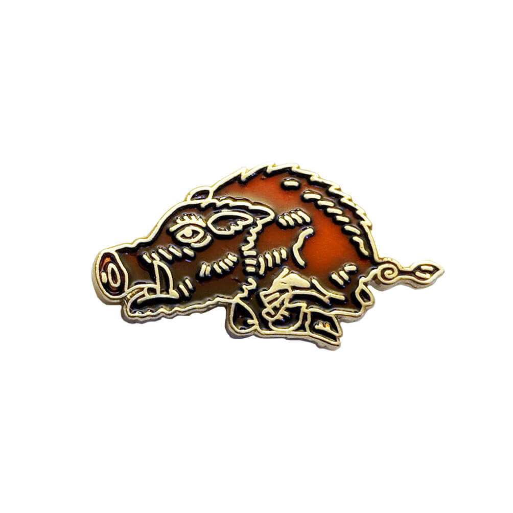 Classic Arkansas Razorbacks Running Hog Pin | FlagandBanner.com