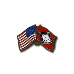 Arkansas and US Flags Lapel Pin | FlagandBanner.com