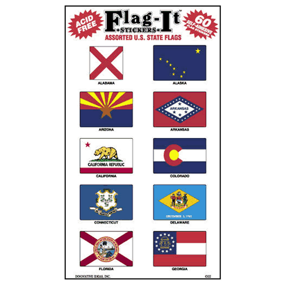 Assorted State Flag Stickers | FlagandBanner.com