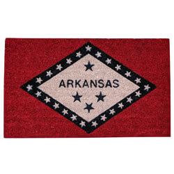 Arkansas Flag Coir Door Mat | FlagandBanner.com