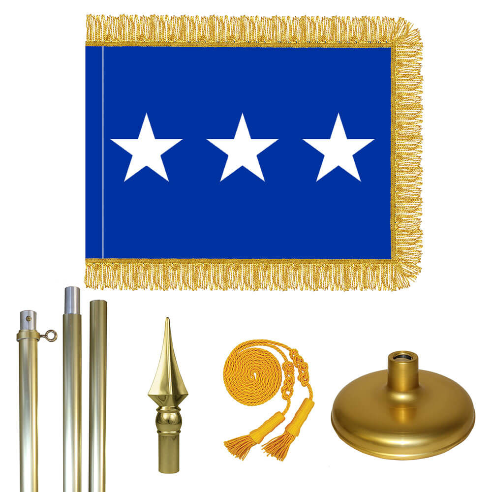 Brass Air Force Lt. General Flag Kit | FlagandBanner.com