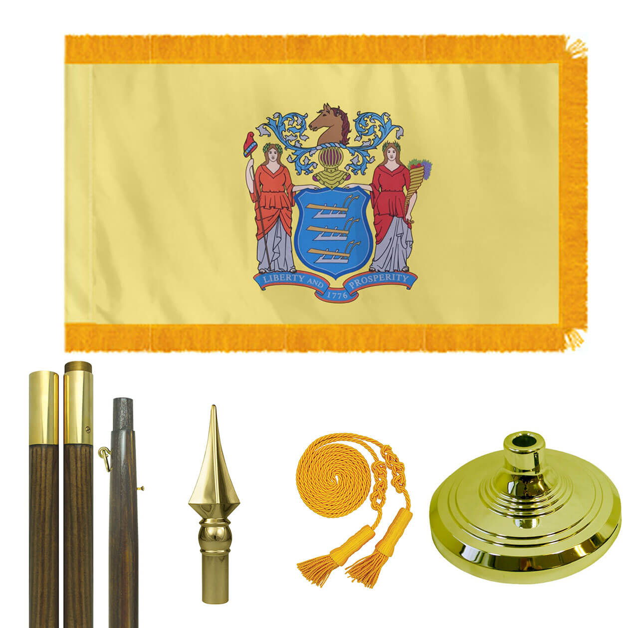 Standard New Jersey Flag Kit | FlagandBanner.com