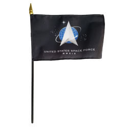 Space Force Miniature Stick Flag (4 in. x 6 in.) | FlagandBanner.com