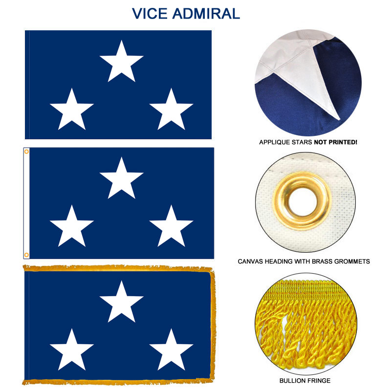 Navy Vice Admiral flag | FlagandBanner.com