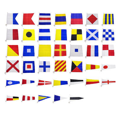 No. 14 International Code Signal Flag Set with Rope and Snap Hook ...
