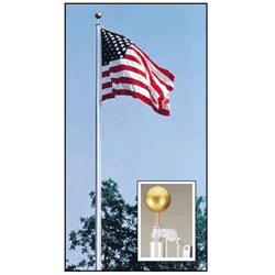 Ground Set Flagpoles with Stationary Pulley | FlagandBanner.com