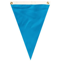 Bell Blue Solid Color Single Pennant | FlagandBanner.com