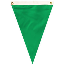 Bright Green Solid Color Single Pennant | FlagandBanner.com