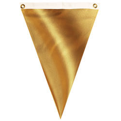 Gold Lame Solid Color Single Pennant | FlagandBanner.com