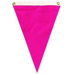 Magenta Solid Color Single Pennant | FlagandBanner.com