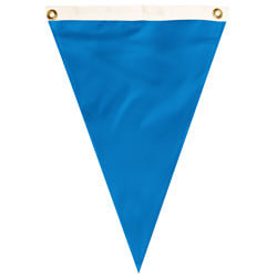 Peacock Blue Solid Color Single Pennant | FlagandBanner.com