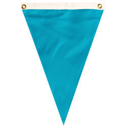 Turquoise Solid Color Single Pennant | FlagandBanner.com